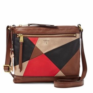Fossil | Bags | Fossil Patchwork Leather Crossbody | Poshmark